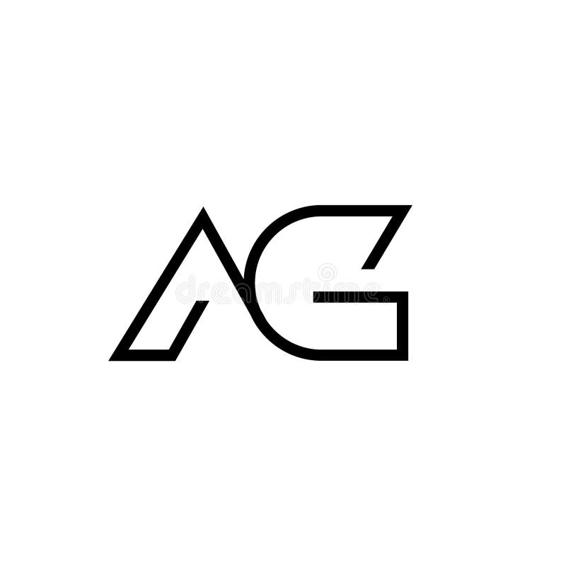 Minimal Letters AG Logo Design Stock Vector - Illustration of ...