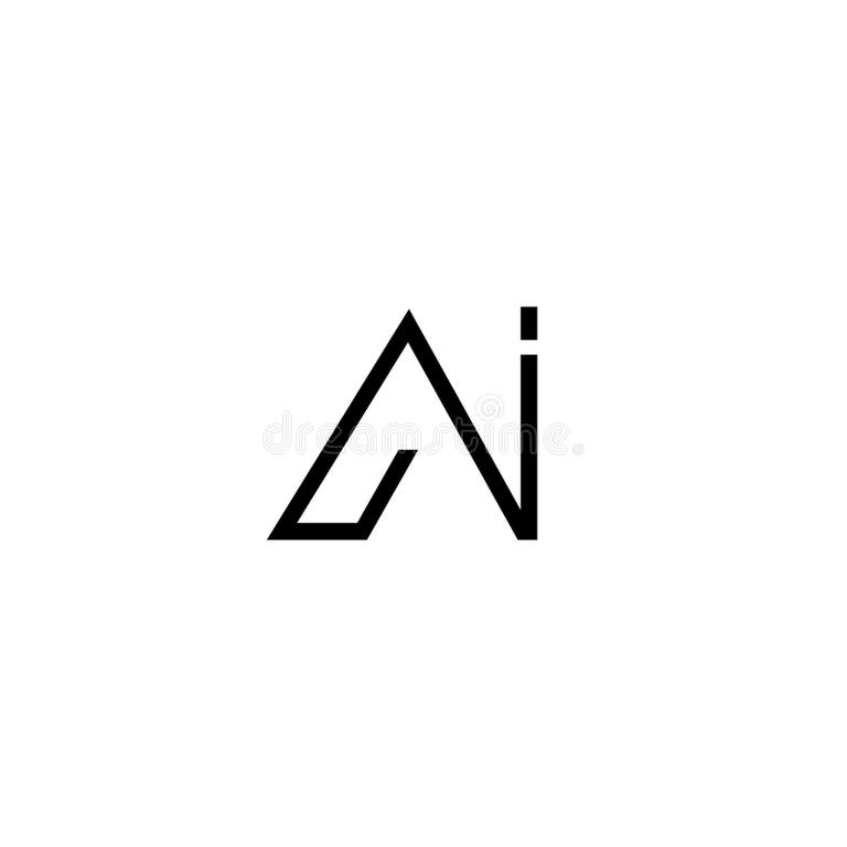 Minimal Letters AI Logo Design Stock Vector - Illustration of minimal ...