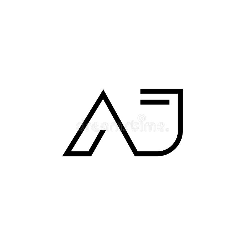 Minimal Letters AJ Logo Design Stock Vector - Illustration of concept ...