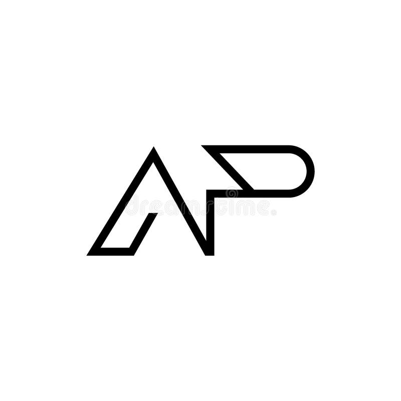 Minimal Letters AP Logo Design Stock Vector - Illustration of logotype ...