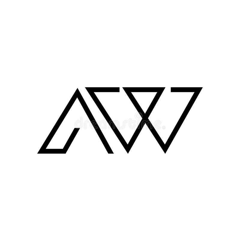 Minimal Letters AW Logo Design Stock Vector - Illustration of corporate ...