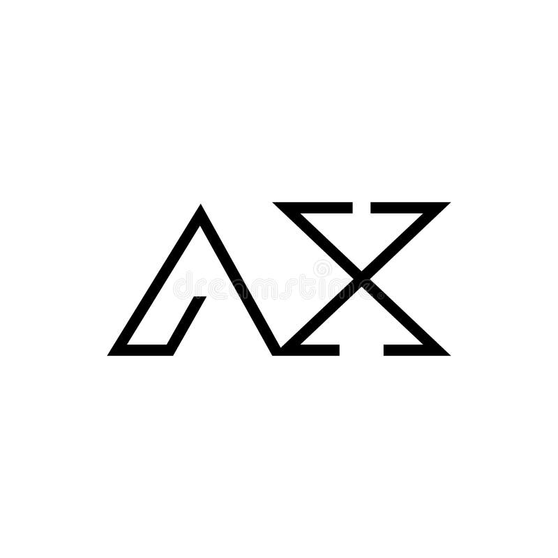 Minimal Letters AX Logo Design Stock Vector - Illustration of shape ...