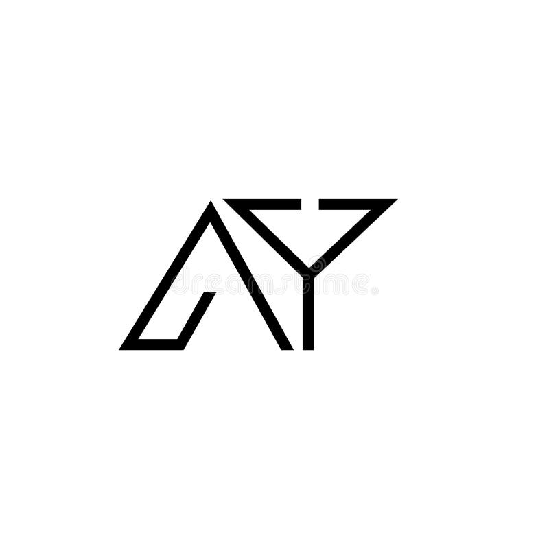 Minimal Letters AY Logo Design Stock Vector - Illustration of vector ...