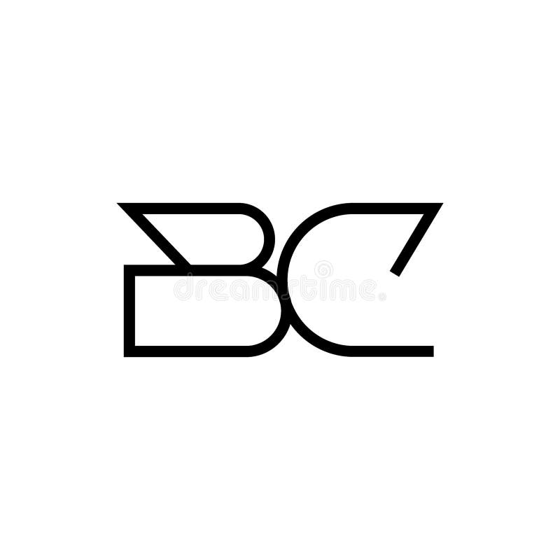Minimal Letters BC Logo Design Stock Vector - Illustration of logotype ...