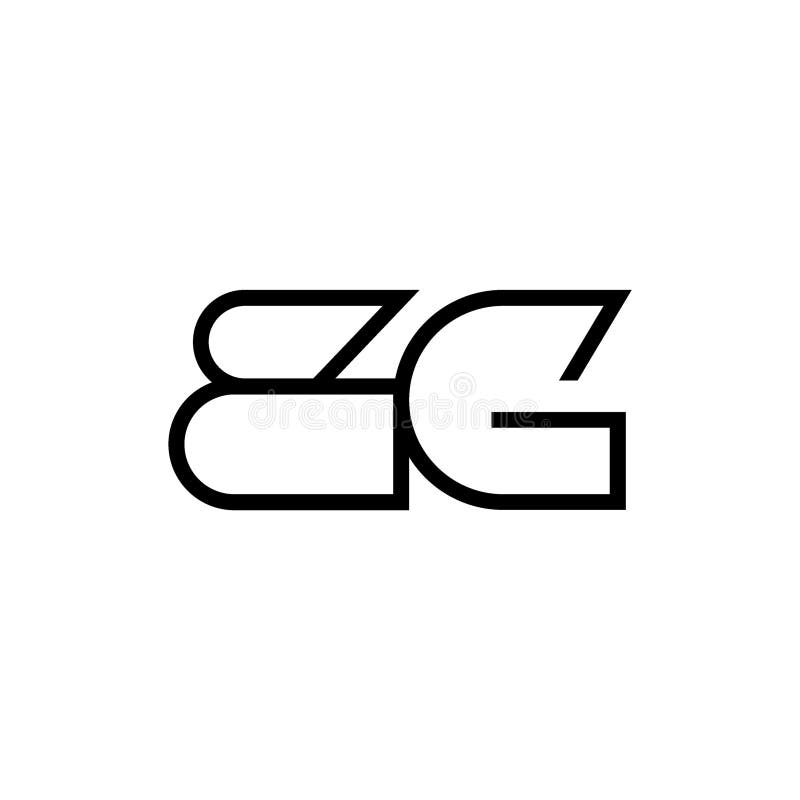 Minimal Letters BG Logo Design Stock Vector - Illustration of abstract ...