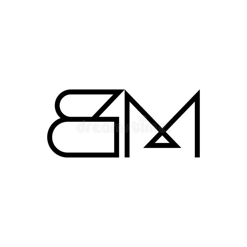 Minimal Letters BM Logo Design Stock Vector - Illustration of logo ...