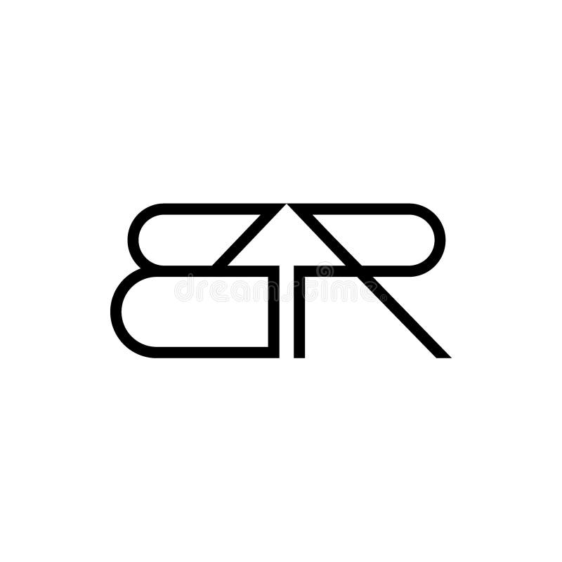 Minimal Letters BR Logo Design Stock Vector - Illustration of minimal ...