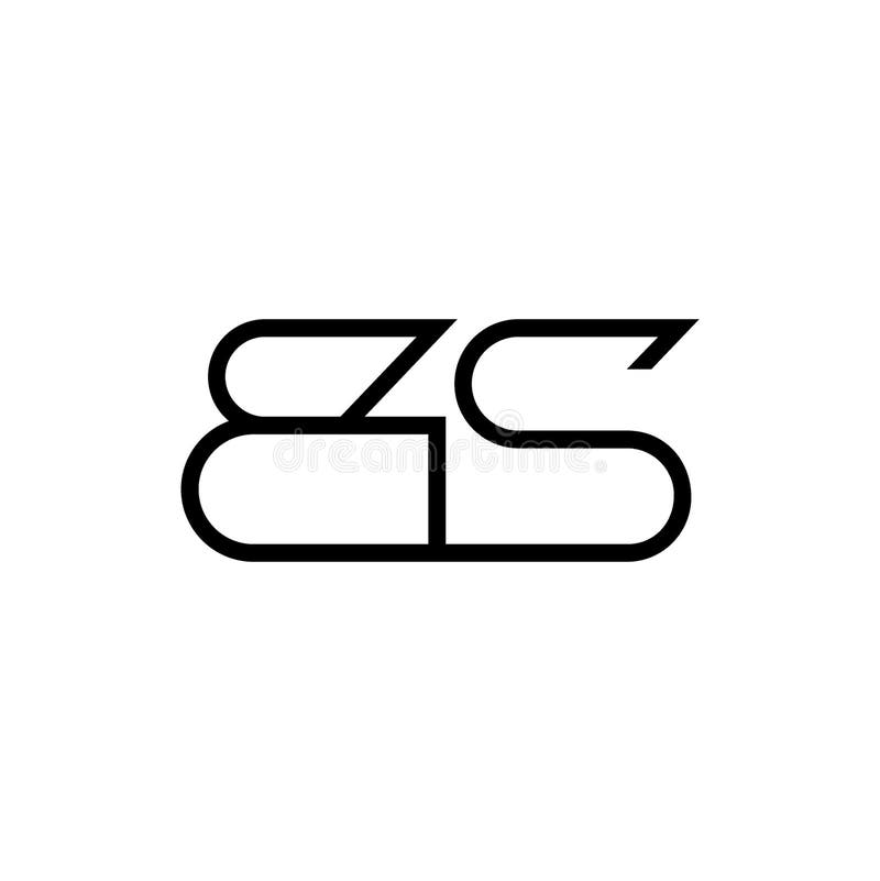Minimal Letters BS Logo Design Stock Vector - Illustration of monogram ...