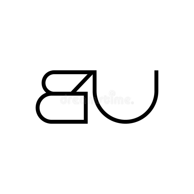 Minimal Letters BU Logo Design Stock Vector - Illustration of marketing ...
