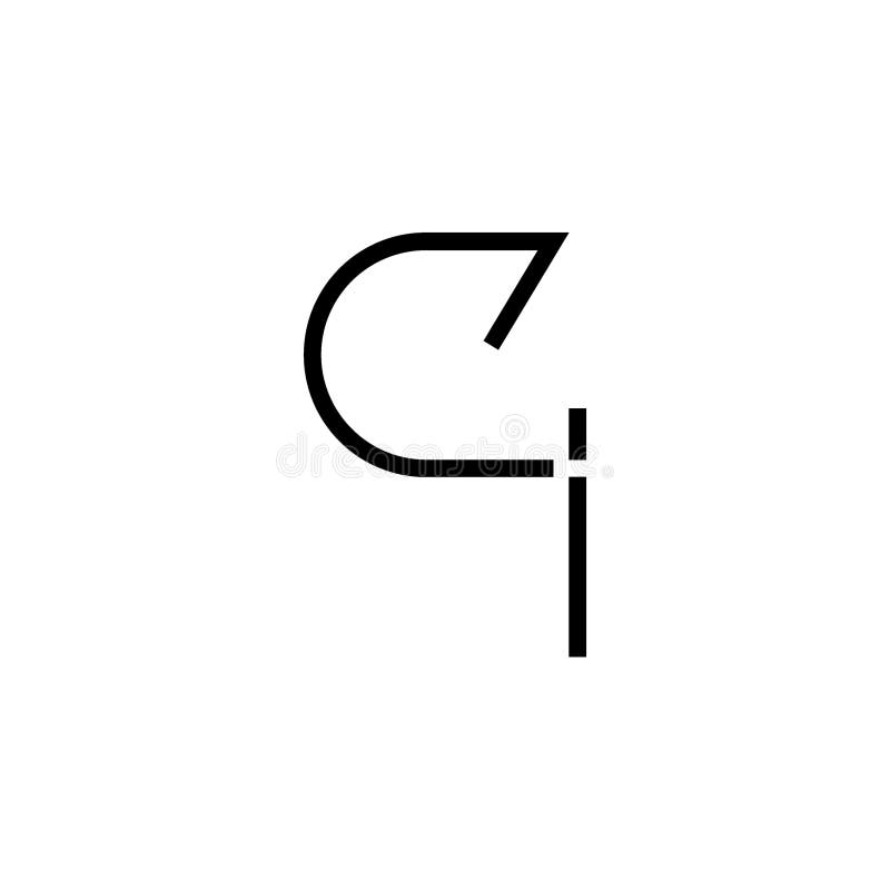 Minimal Letters CI Logo Design Stock Vector - Illustration of ...
