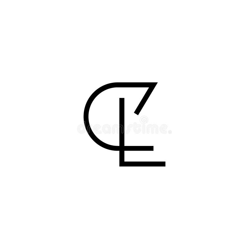 Minimal Letters CL Logo Design Stock Vector - Illustration of graphic ...