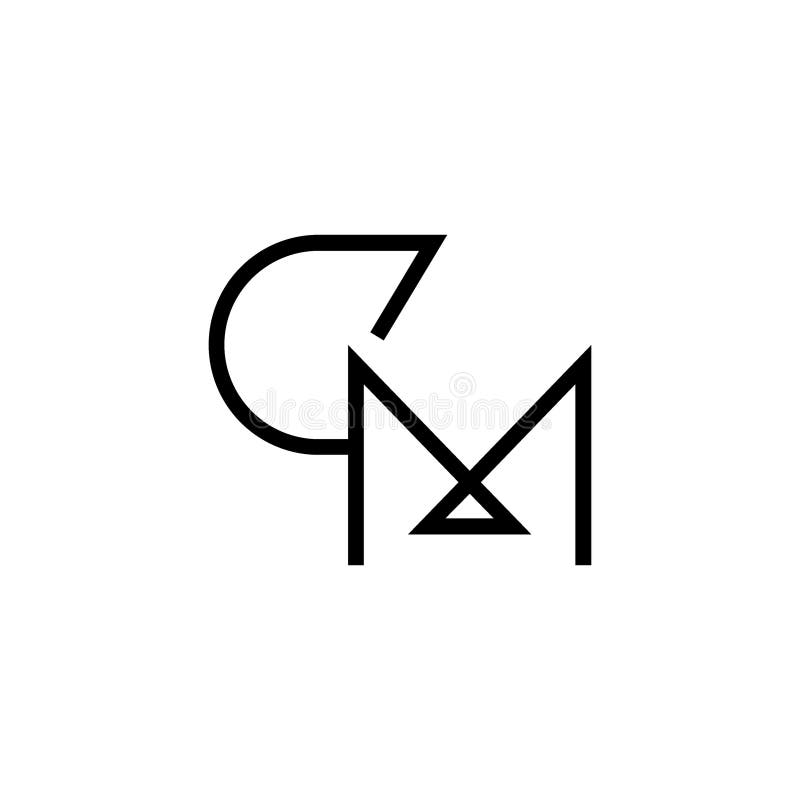 Minimal Letters CM Logo Design Stock Vector - Illustration of alphabet ...