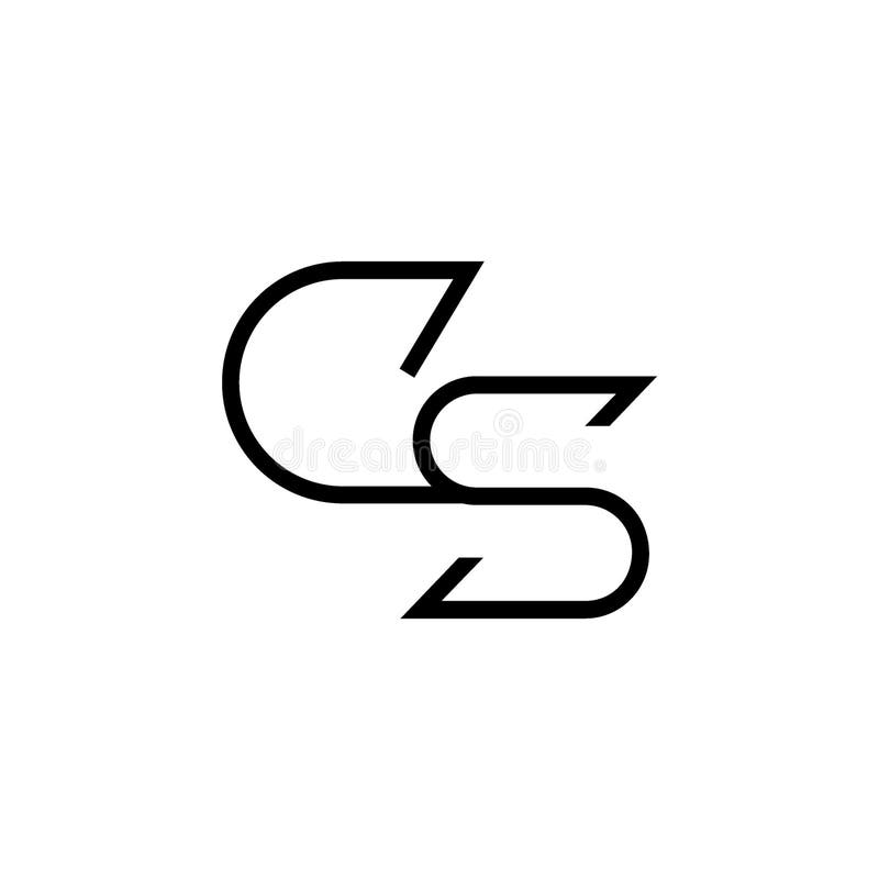 Minimal Letters CS Logo Design Stock Vector - Illustration of company ...
