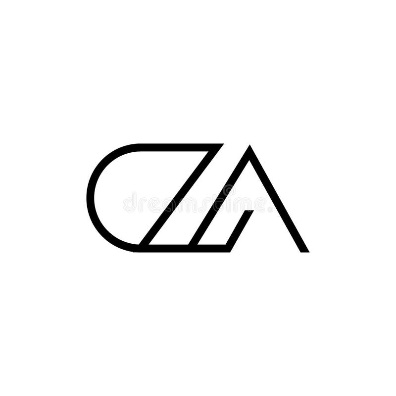 Minimal Letters DA Logo Design Stock Vector - Illustration of alphabet ...