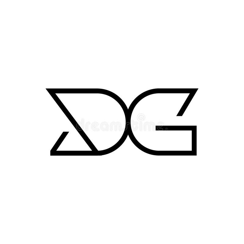 Minimal Letters DG Logo Design Stock Vector - Illustration of minimal ...