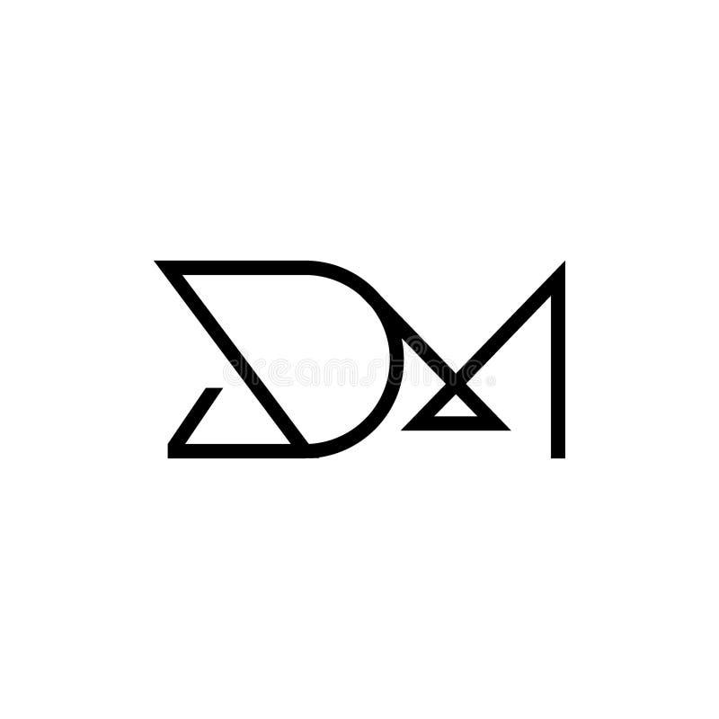 Minimal Letters DM Logo Design Stock Vector - Illustration of icon ...