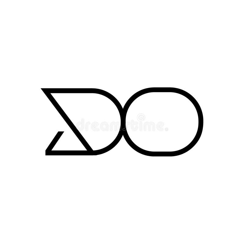 Minimal Letters DO Logo Design Stock Vector - Illustration of modern ...