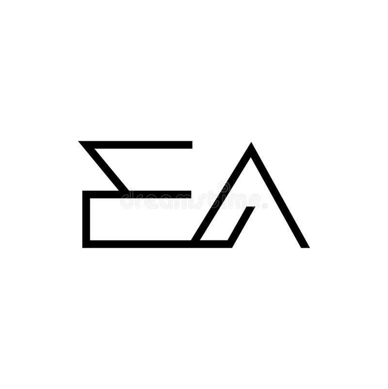 Minimal Letters EA Logo Design Stock Vector - Illustration of ...