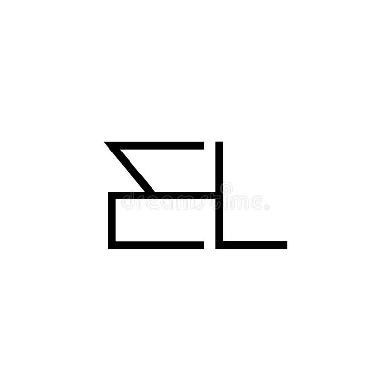 Minimal Letters EL Logo Design Stock Vector - Illustration of simple ...