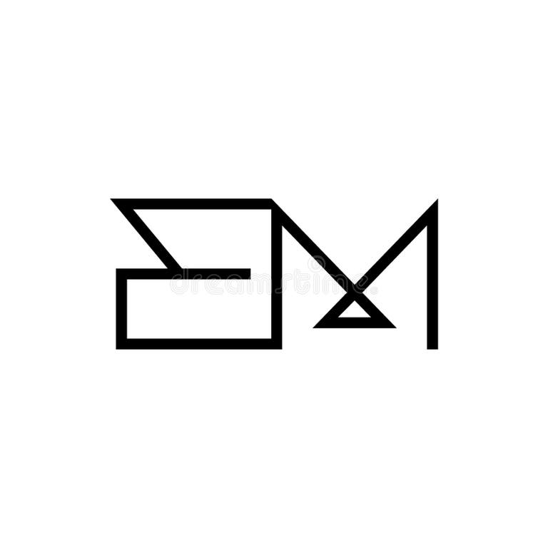 Minimal Letters EM Logo Design Stock Vector - Illustration of company ...