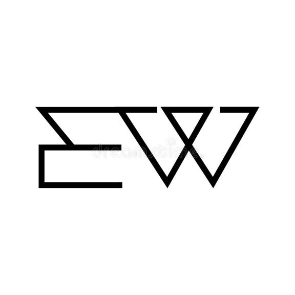 Minimal Letters EW Logo Design Stock Vector - Illustration of logo ...