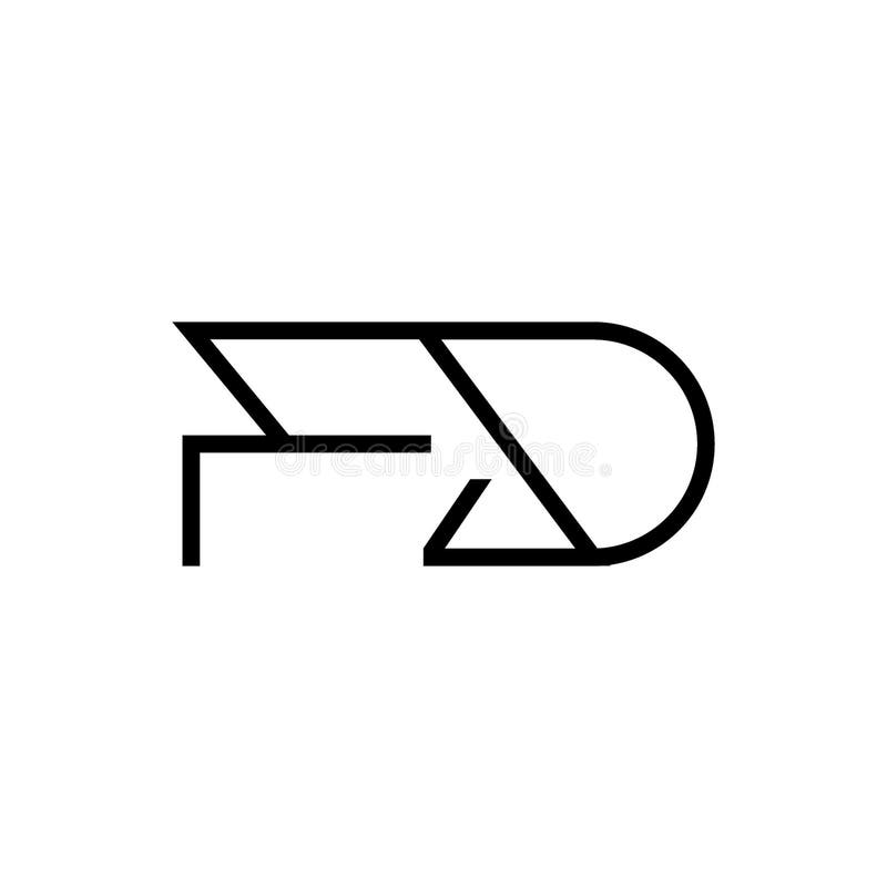 Minimal Letters FD Logo Design Stock Vector - Illustration of trendy ...