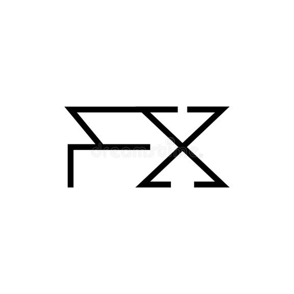 Minimal Letters FX Logo Design Stock Vector - Illustration of concept ...
