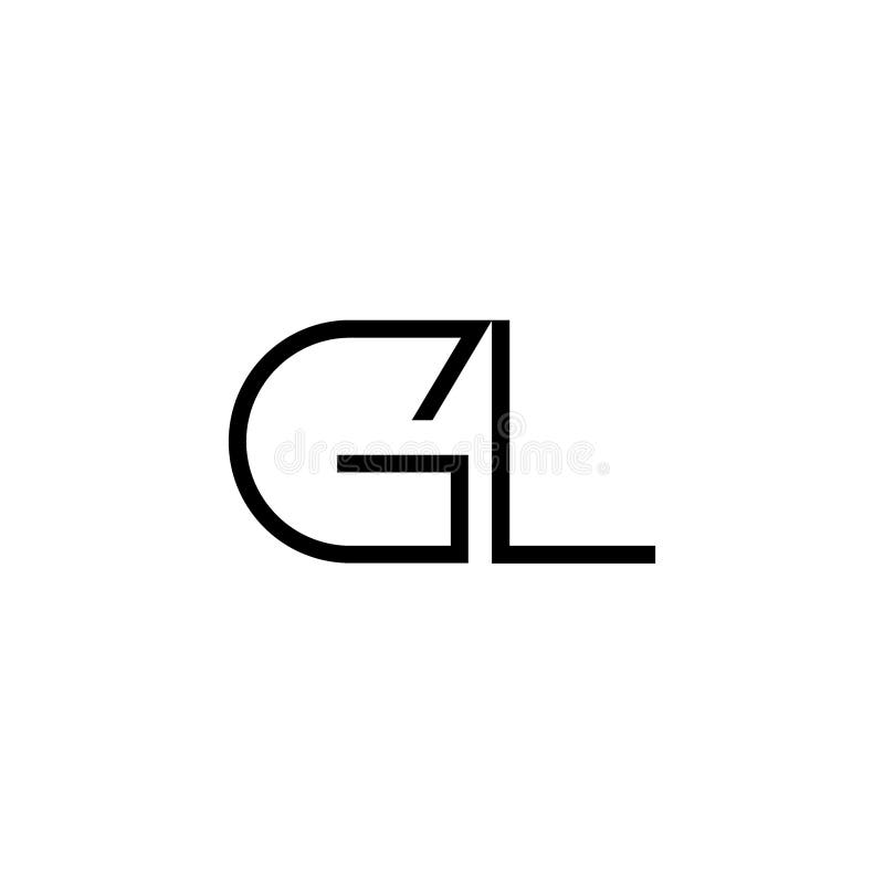 Minimal Letters GL Logo Design Stock Vector - Illustration of modern ...