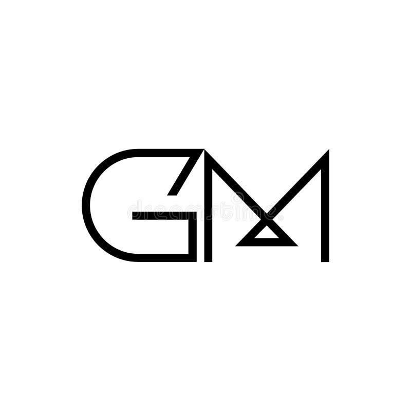 Minimal Letters GM Logo Design Stock Vector - Illustration of modern ...