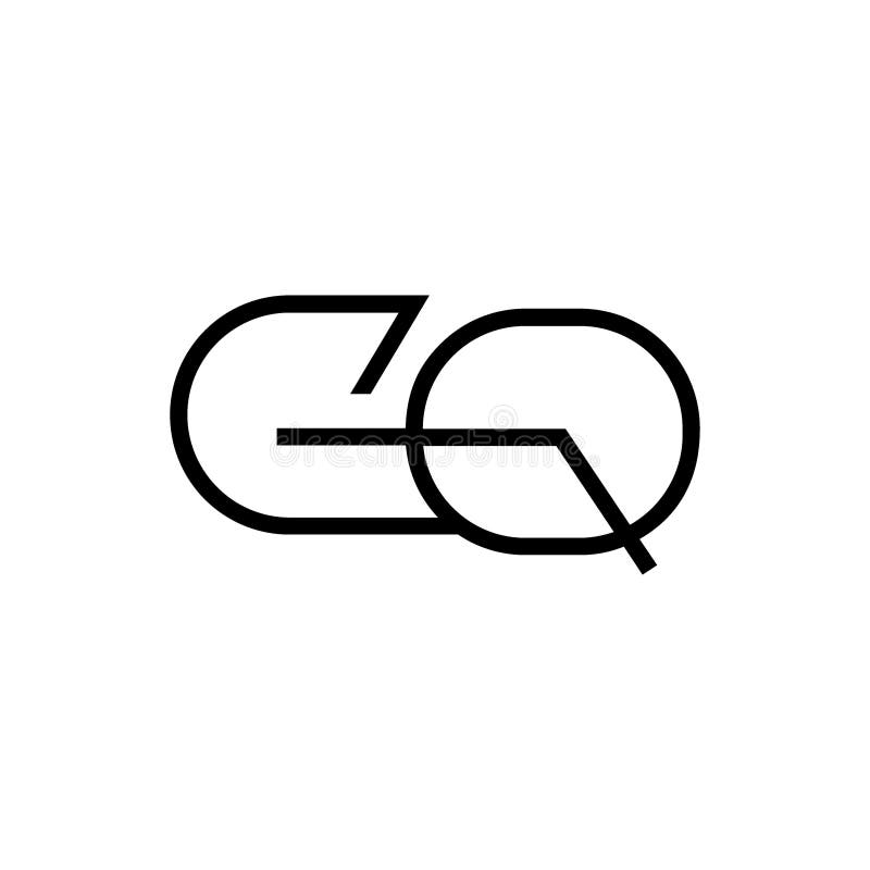 Minimal Letters GQ Logo Design Stock Vector - Illustration of modern ...