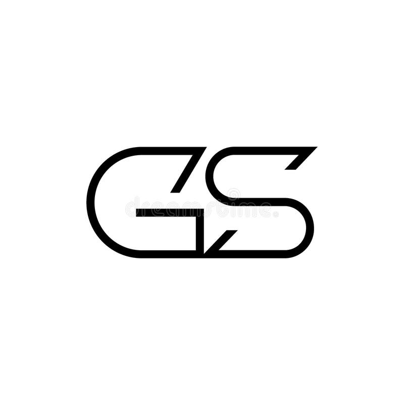 Minimal Letters GS Logo Design Stock Vector - Illustration of simple ...