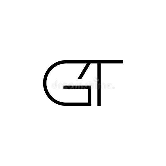 Minimal Letters GT Logo Design Stock Vector - Illustration of trendy ...