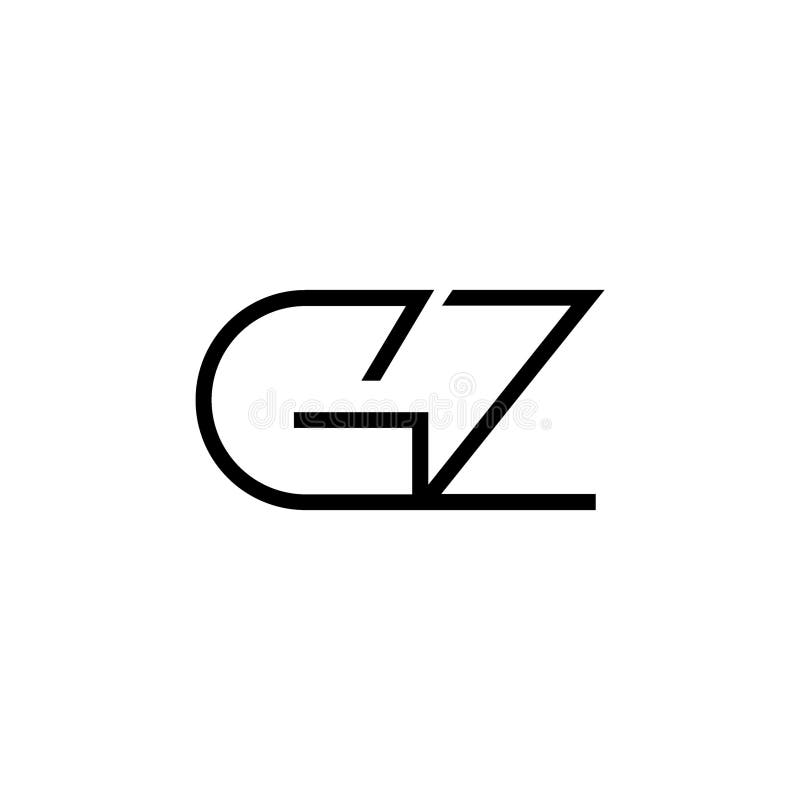 Minimal Letters GZ Logo Design Stock Vector - Illustration of concept ...