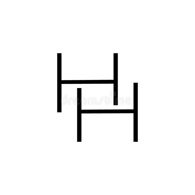 Minimal Letters HH Logo Design Stock Vector - Illustration of concept ...