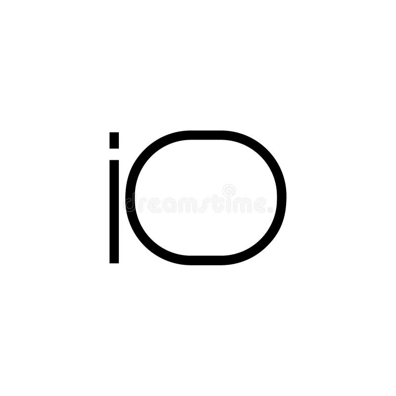 Minimal Letters IO Logo Design Stock Vector - Illustration of emblem ...