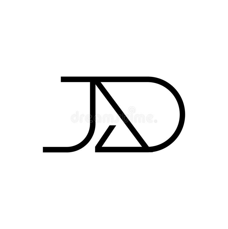 Minimal Letters JD Logo Design Stock Vector - Illustration of logotype ...