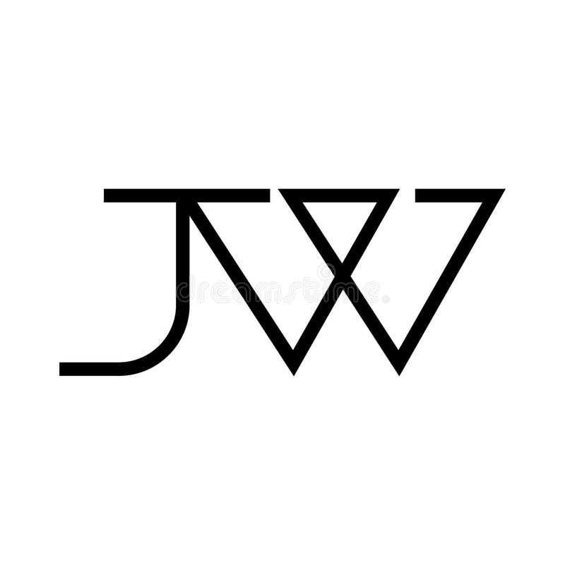 Minimal Letters JW Logo Design Stock Vector - Illustration of elegant ...