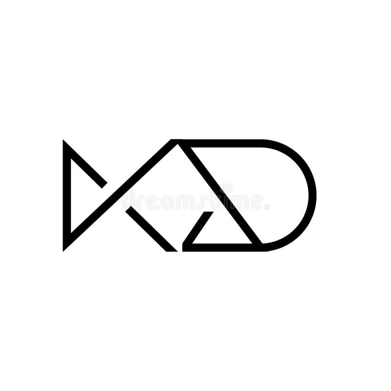 Minimal Letters KD Logo Design Stock Vector - Illustration of symbol ...