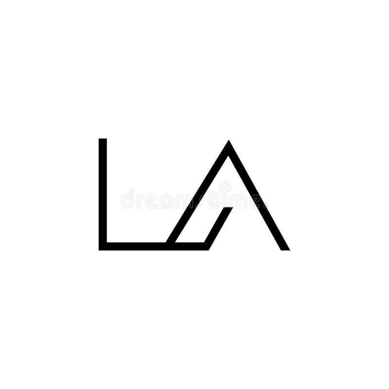 Minimal Letters LA Logo Design Stock Vector - Illustration of graphic ...