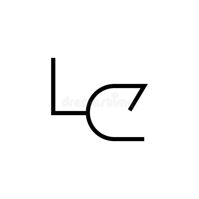 Minimal Letters LC Logo Design Stock Vector - Illustration of abstract ...