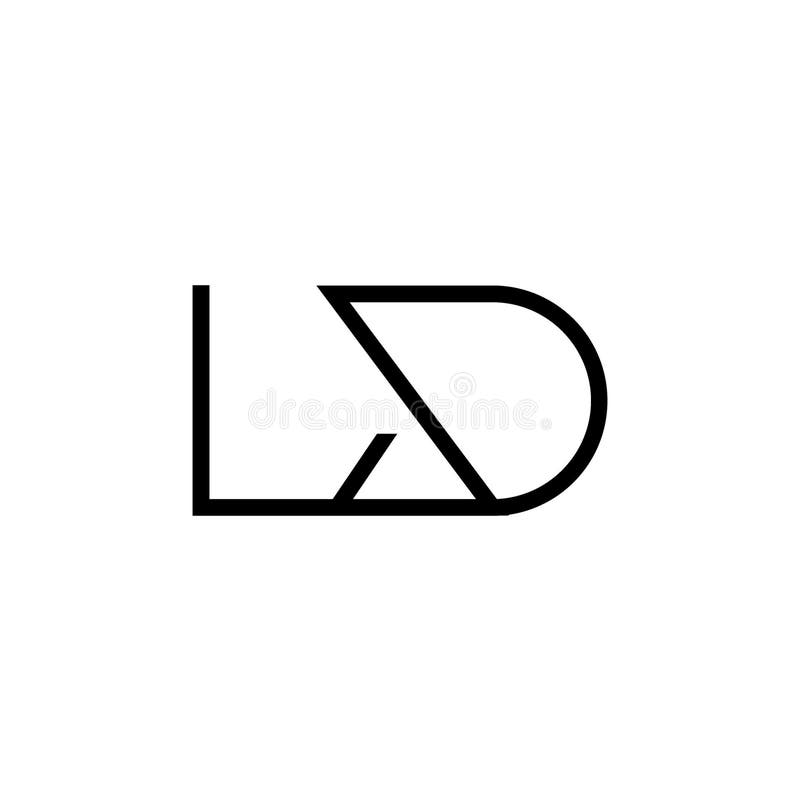 Minimal Letters LD Logo Design Stock Vector - Illustration of monogram ...