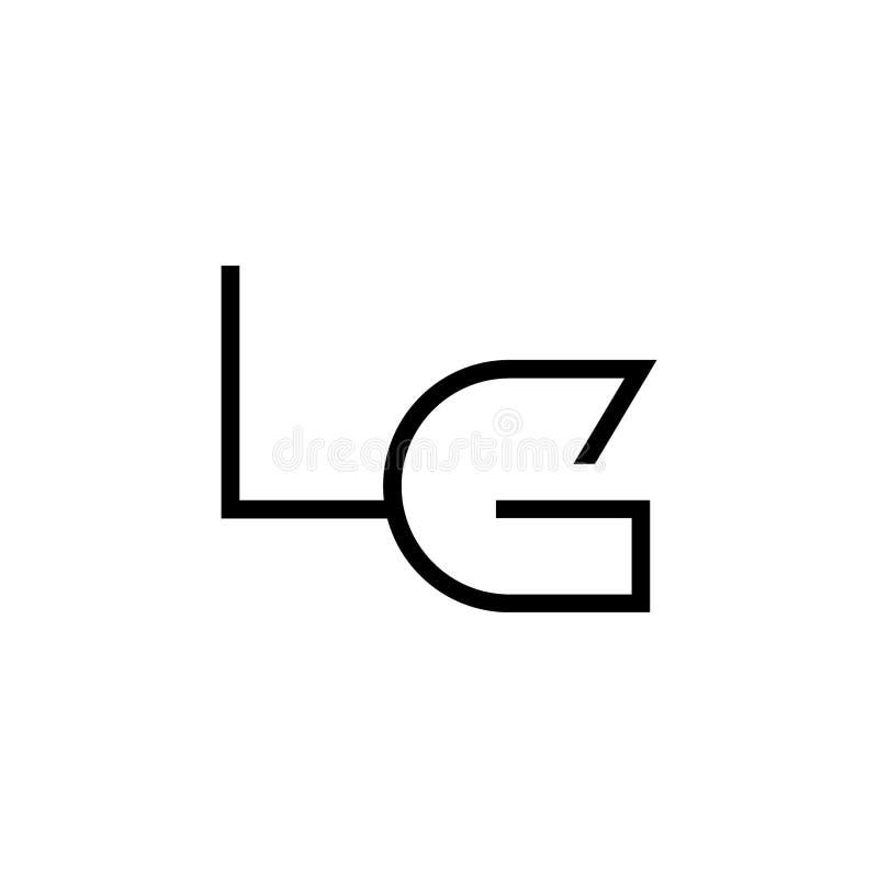 Minimal Letters LG Logo Design Stock Vector - Illustration of initial ...
