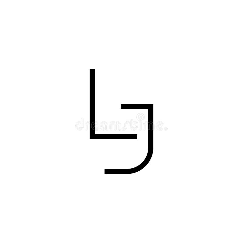 Minimal Letters LJ Logo Design Stock Vector - Illustration of brand ...