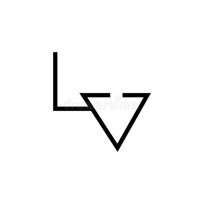 Minimal Letters LV Logo Design Stock Vector - Illustration of symbol ...