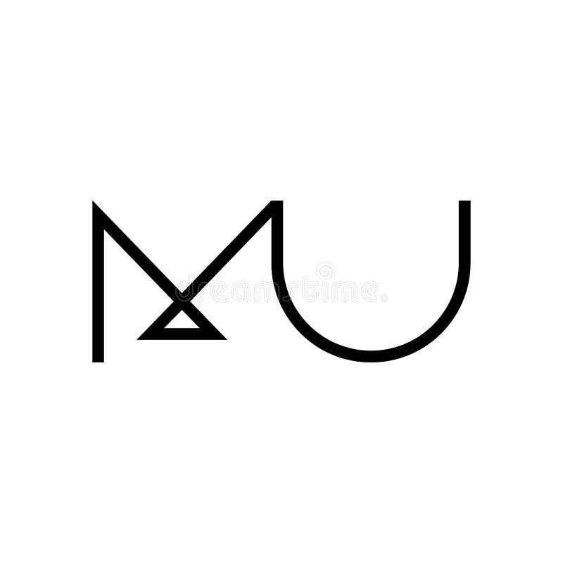 Minimal Letters MU Logo Design Stock Vector - Illustration of emblem ...