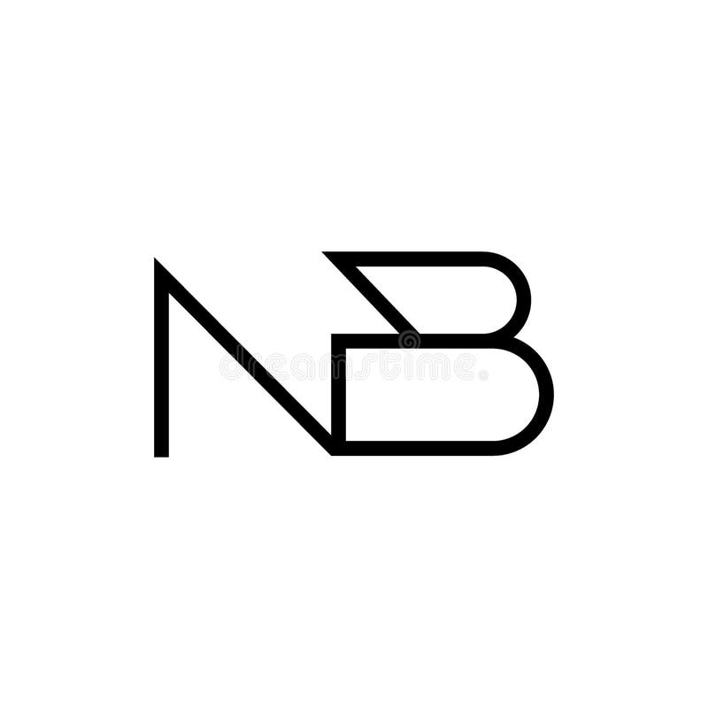 Minimal Letters NB Logo Design Stock Vector - Illustration of logotype ...