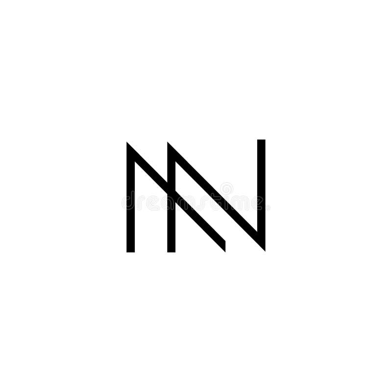 Minimal Letters NN Logo Design Stock Vector - Illustration of modern ...