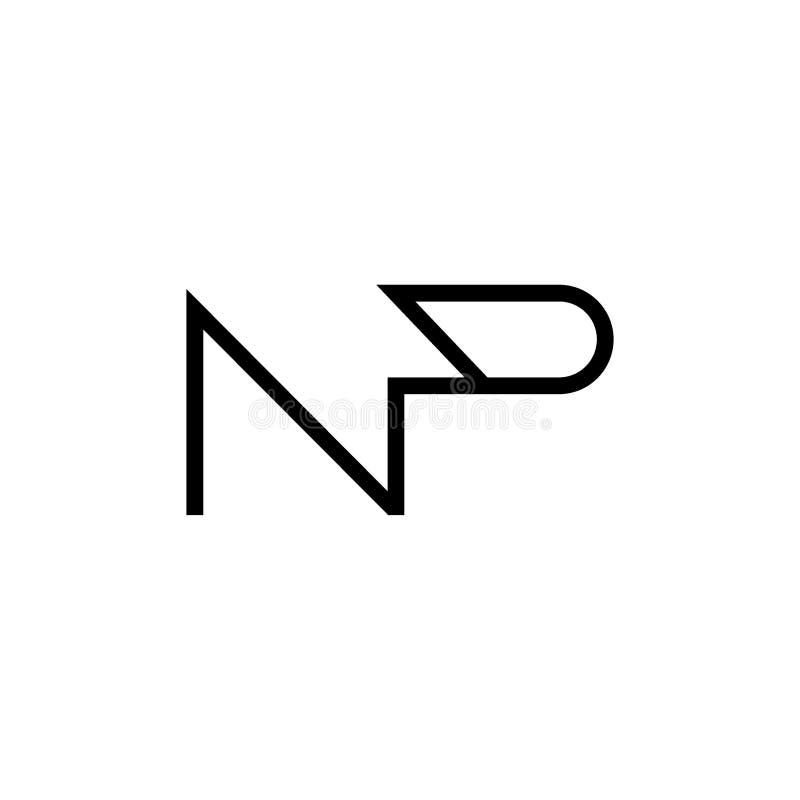 Minimal Letters NP Logo Design Stock Vector - Illustration of logotype ...