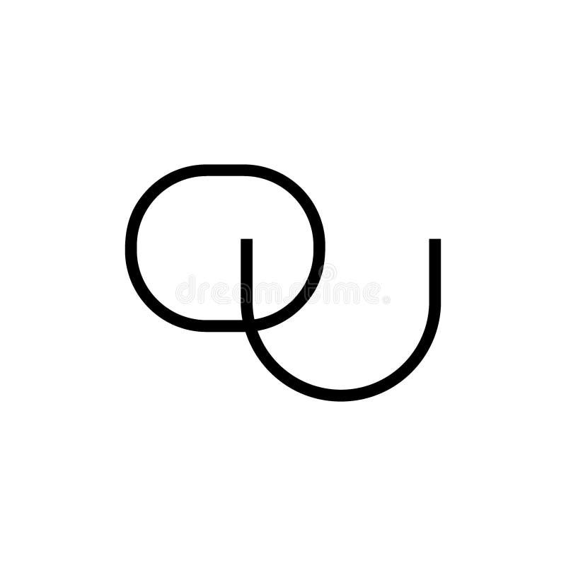 Minimal Letters OU Logo Design Stock Vector - Illustration of initial ...