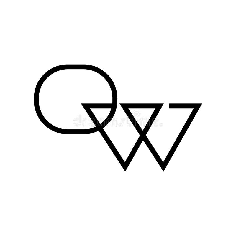 Minimal Letters OW Logo Design Stock Vector - Illustration of vector ...